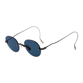 Thom Browne unisex, Accessoires, Noir, Taille: 47 MM Titanium Round Lunettes de soleil