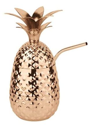 Paderno [W0724] [W0724] Bar Utensils Ananasbech.m.Strohh., Edelstahl/PVD Kupfer - 44945C05 [SP] UVP: 29,50