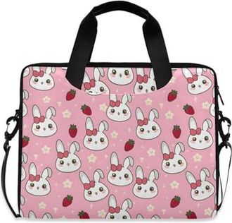 Alaza Sac pour ordinateur portable de 40,6 à 15,6 - Motif chat noir mignon - Pour homme et femme - Pour étudiants, travail, voyage, Rabbit A8229, Taille uni