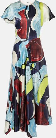 Roksanda Ilincic Bedrucktes Midikleid Adriana aus Satin