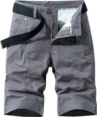 Generic Pantalon cargo d&eacute;t&eacute; d&eacute;contract&eacute; pour homme, grande taille, couleur unie, 2026, gris fonc&eacute;, 33W