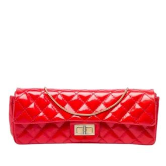 Chanel Sac pochette matelass&eacute; en cuir verni Pre-owned - Femme - Pre-owned - Rouge - Taille: ONE Size