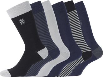 Serge Blanco Lot de 6 Paires de Chaussettes de ville coton homme