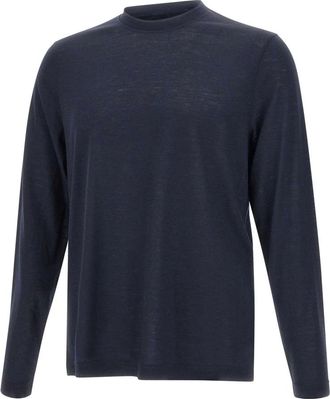 FILIPPO DE LAURENTIIS Homme, Pulls, Bleu, Taille: L Extrafine Royal Merino Crewneck