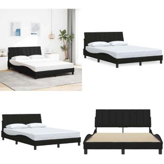 vidaXL vidaXL Bettgestell ohne Matratze Schwarz 120x200 cm Stoff