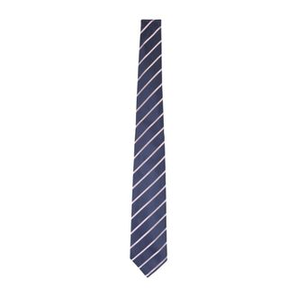 Kiton Seidenschal mit diagonalen Streifen - - Accessories - Herren - Blau - ONE SIZE