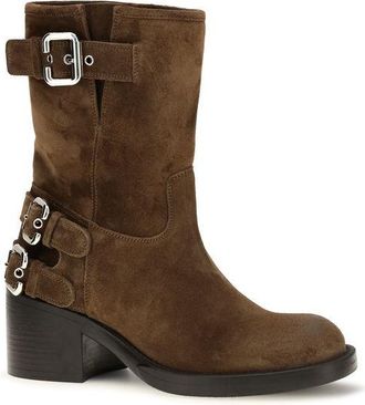 Chlo&eacute; Womens Brown Calf Leather Bos Taurus Ankle Boots