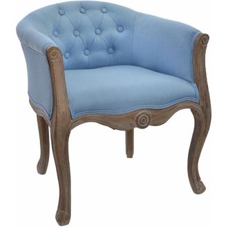 DKD Home Decor Sessel in H&eacute;vea Polyester 58x56x69 Bleu Polyester in H&eacute;v&eacute;a Material Multicolore Color Family Sessel und Sessel Details Details Details