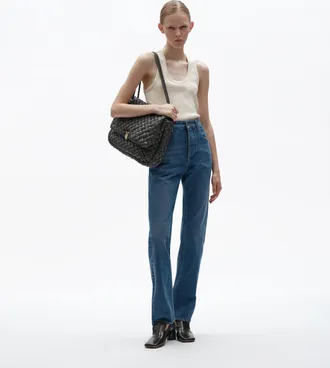 Bottega Veneta Jean droit indigo moyen - Bleu - Femme - 36