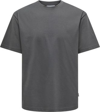 Only & Sons Herren Rundhals T-Shirt ONSFRED - Relaxed Fit S-XXL Schwarz Weiss, Gr&ouml;&szlig;e:XXL, Farbe:Grey Pinstripe 22022532