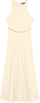 A|X Armani Exchange Femme, Robes, Jaune, Taille: 36 FR Abito midi svolazzante in raso di cr&ecirc;pe