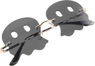 Soimiss Lunettes de Soleil sans Monture Fantaisie pour Adultes Style Fantôme avec Verres Dégradés Légères et Confortables Accessoires Amusants pour Fêtes et S