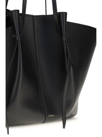 Yuzefi Womens Shoulder Bag Mochi Black Leather Calf (bos Taurus)