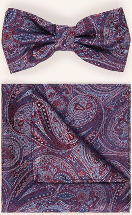 Paul Paul Set: Fliege Und Einstecktuch rot