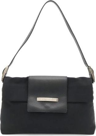 Bulgari Pre-owned Sac bandouli&egrave;re Logo Mania en toile et cuir - Femme - Pre-owned - Noir - Taille: ONE Size