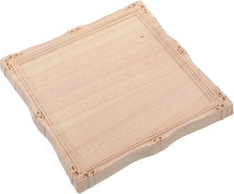 Angoily Vintage Spiegelrahmen mit Europ&auml;ischen Holzapplikationen Unbemalt Gepr&auml;gte Intarsien Wanddekoration f&uuml;r Wohnzimmer und Schlafzimmer