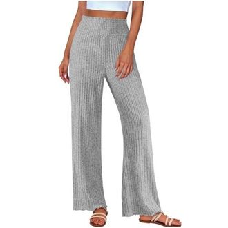 Generico Pantalons De Jogging Femmes Taille Haute Pantalon Long Jambe Large Sport Pantalon Avec Poches &Eacute;l&eacute;gantes Confortable Athl&eacute;tique Pantalon De Surv&ecirc;tement