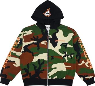 Chrome Hearts Matty Boy Caution Kapuzenjacke - Grün