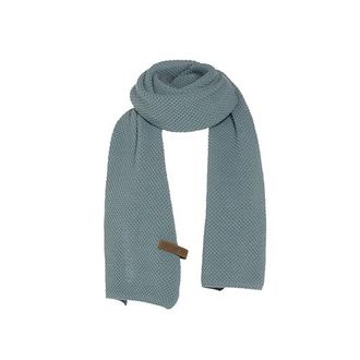 Knit Factory &Eacute;charpe Tricot&eacute;e Jazz - Foulard tricot&eacute; - Ch&acirc;le femme et homme - &Eacute;charpe pour lautomne et hiver - Chauffe-cou - Stone Green - 30% laine et 70% acryliq