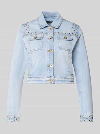 Betty Barclay Cropped Jeansjacke mit Ziersteinbesatz
