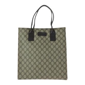 Gucci Pre-owned GG Supreme Canvas Leder Tote Bag - - Pre-owned - Damen - Beige - ONE SIZE