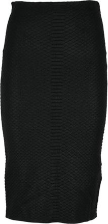 Elisabetta Franchi Femme, Jupes, Noir, Taille: 38 FR Longuette in maglia elastica