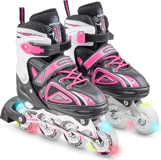 Apollo Super Blades, größenverstellbare Inline Skates für Damen und Kinder, Inliner für Erwachsene, Mädchen und Jungen in den Größen 31-42, LED Inline-Skates