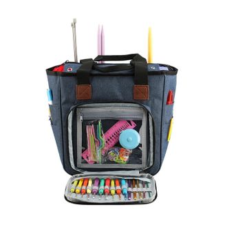 Generic Strick-Einkaufstasche, Garn-Aufbewahrungstasche for Stricknadeln, H&auml;kelnadeln und N&auml;hzubeh&ouml;r, DIY-N&auml;hset-Tasche for Mama(Blue Color)