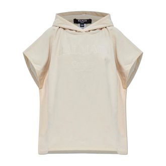 Balmain Femme, Maillots de bain, Beige, Taille: 42/44 FR Poncho en coton