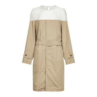 Maison Margiela Femme, Robes, Beige, Taille: 38 FR Robe Midi &agrave; Manches Longues