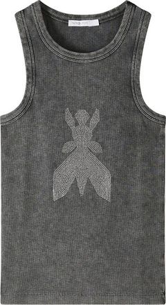 Patrizia Pepe Femme, Tops, Gris, Taille: 42 FR Canotta dettaglio Fly