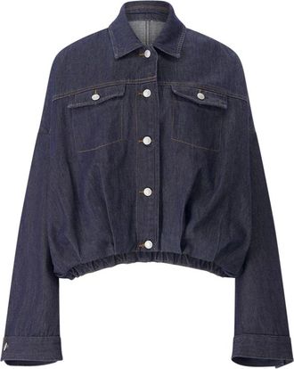 Dries Van Noten Femme, Vestes, Bleu, Taille: 38 FR Veste en denim Balloon