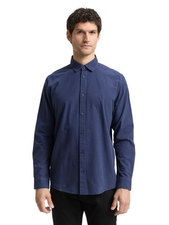Tom Tailor Herren 1048439 Regular Fit Hemd mit Karomuster, 38955-Blue Vichy Check, 3XL