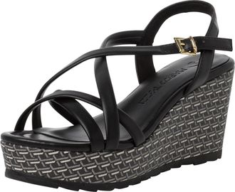 Marco Tozzi Damen Keilsandale, Keilabsatz, weiches FEEL ME Fußbett, ideal für Business und Freizeit