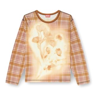 Diesel T-Joy-Ls T-shirt - - Tops - Herren - Gelb - M