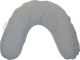 Theraline Schlaf- und Nackenkissen mittel Gr. 100x21cm | Perlenfüllung | inkl. Bezug Melange Mittelgrau