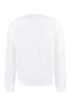 Dsquared2 Mens Cotton Sweatshirt Crew Neck White Sweatshirts Sweater