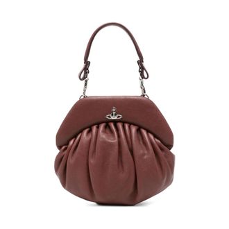 Vivienne Westwood Orb Plaque Leder-Tasche - - Bags - Damen - Braun - ONE SIZE