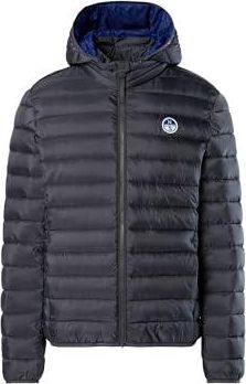 North Sails Veste Skye Doudoune Homme avec Capuche Amovible Fabriqué en micro-ripstop recyclé Rembourrage REPREVE, 0952 Asphalte / Asphalt, L