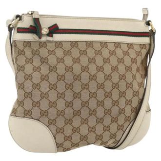 Gucci Pre-owned Canvas Umh&auml;ngetasche - - Pre-owned - Damen - Beige - ONE SIZE