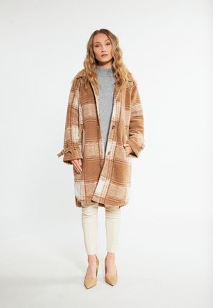 Risa Manteau de transition en laine m&eacute;lang&eacute;e vanne