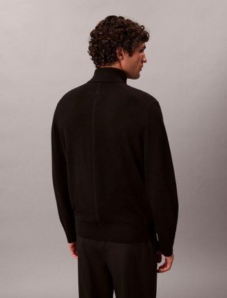 Calvin Klein Rollkragenpullover LS 100% MERINO T-NECK 14GG Mit Rundhalsausschnitt, regular fit