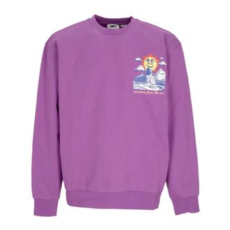 Obey Leichter Rundhals-Sweatshirt Wir Kommen von der Sonne - - Sweatshirts & Hoodies - Herren - Lila - XL