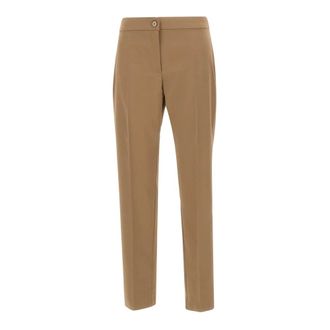 Elena Miro Femme, Pantalons, Brun, Taille: 48 FR Straight Pantalons