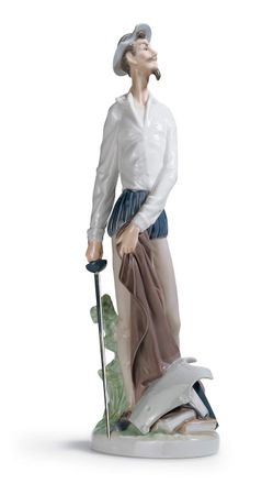 Lladro Figur Aufrechter Don Quichotte. Don Quixote. Porzellan