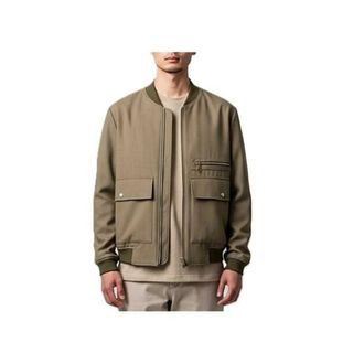 Paul Smith Homme, Vestes, Brun, Taille: S Blouson taupe poches plaqu&eacute;es & zipp&eacute;e laine Paul Smith Homme M1R 915Z V02988 63