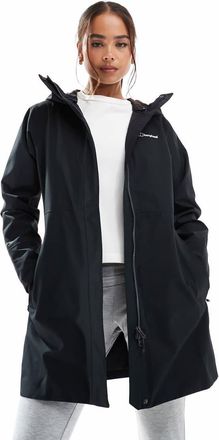 Berghaus Omeara - Lange, wasserfeste Jacke in Schwarz