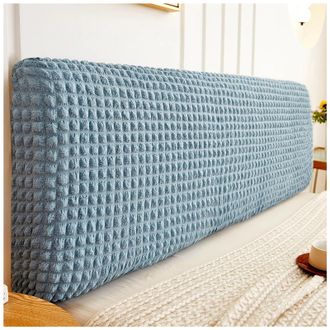 Generic Hochdehnbarer Kopfteilbezug Jacquard-Muster, Weicher Elastischer Staubdichter Kopfteil-Schutzbezug, Waschbarer Dekorativer Kopfteilbezug Schlafzimmer 