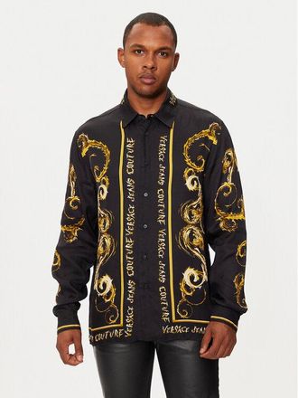Versace Jeans Couture Hemd 77GAL2RC Schwarz Regular Fit