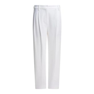 Brunello Cucinelli Femme, Pantalons, Blanc, Taille: 40 FR Pantalon Baggy Sartorial